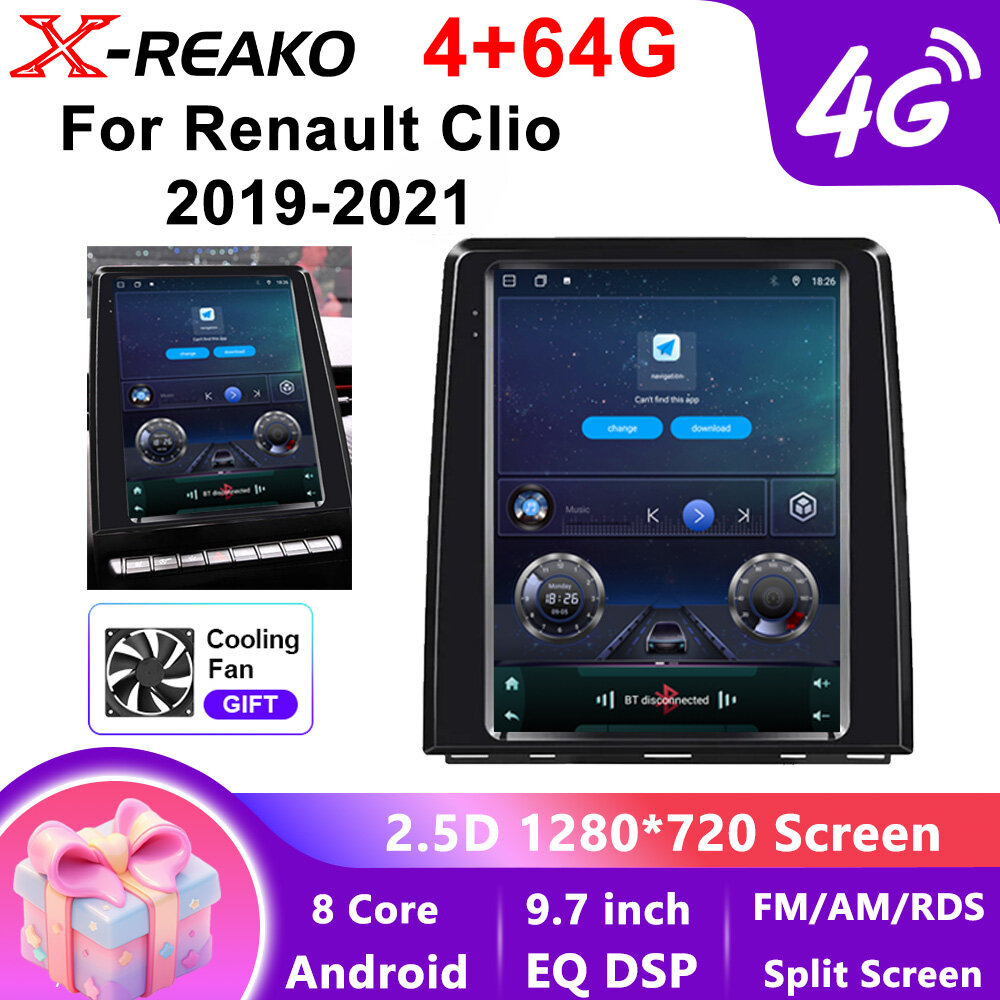 Штатная автомагнитола для Renault Clio 3/ Рено Клио 3 Android головное устройство мультимедиа