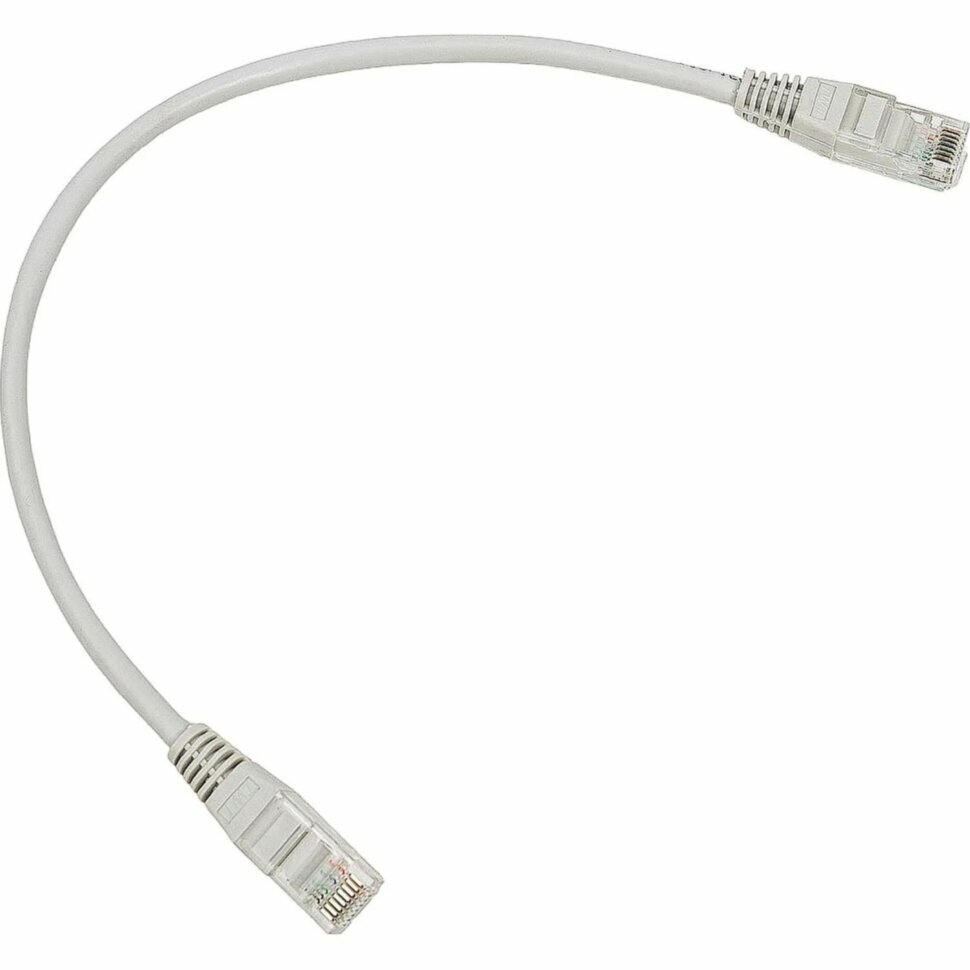 Патч-корд TWT TWT-45-45-0.3-GY UTP кат.5e, 0.3 м, серый, 2125713