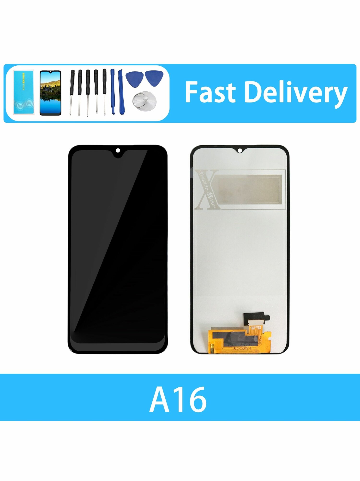 Дисплей для Samsung Galaxy A16 (без рамки), TFT LCD, 6.58", 720x1600, яркость 300 нит