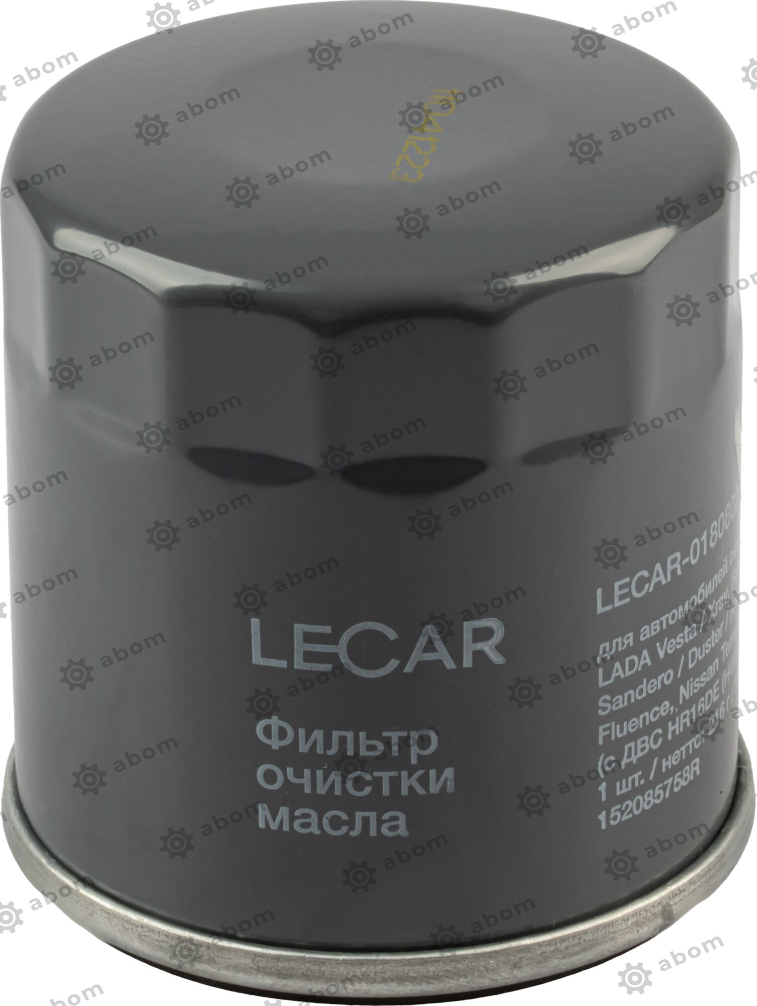 Фильтр масляный LADA Vesta Xray, Renault Logan Sandero Duster Arkana Kaptur Fluence, Nis Vesta XRAY Logan Sandero Duster Arkana Kaptur Flu LECAR LECAR018080201