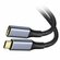 Удлинитель кабеля USB Type-C/USB Type-C, 0.5 м, черный