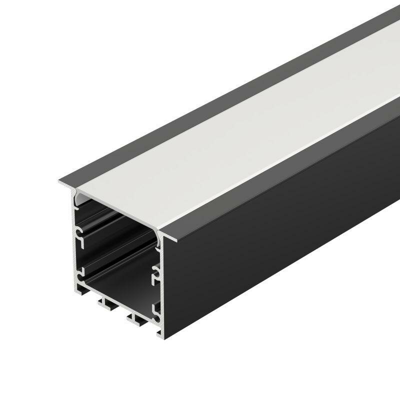 Профиль LINIA49-F-M-2000 BLACK L2000 алюм. Arlight 057040