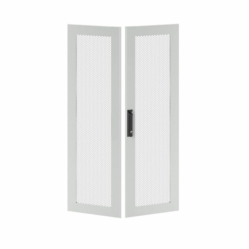 Дверь двустворчатая для IT-CQE 1600х600 перфорир. RAL7035 DKC RGITCPMD1660