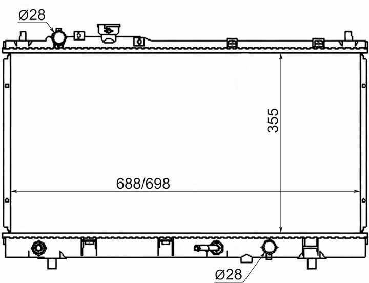 Радиатор SAT MZ0001-2 Ford Ixion 99-05 / Mazda Premacy 99-05