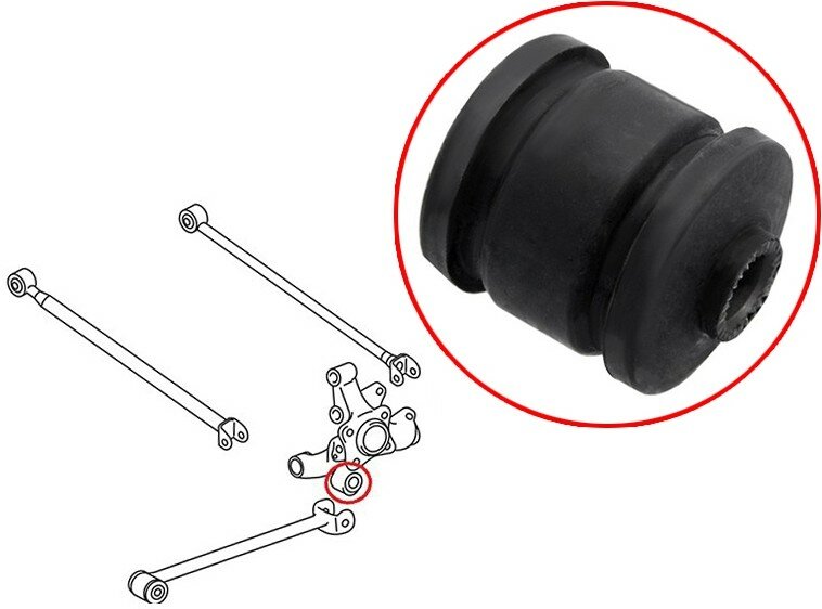 Сайлентблок SAT ST-42304-48031-U цапфы Lexus RX 03-09, Toyota Harrier 03-13