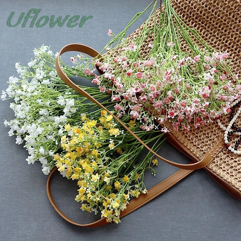 Искусственный букет голубой гипсофилы Uflower, HG00048-05 — фото 1
