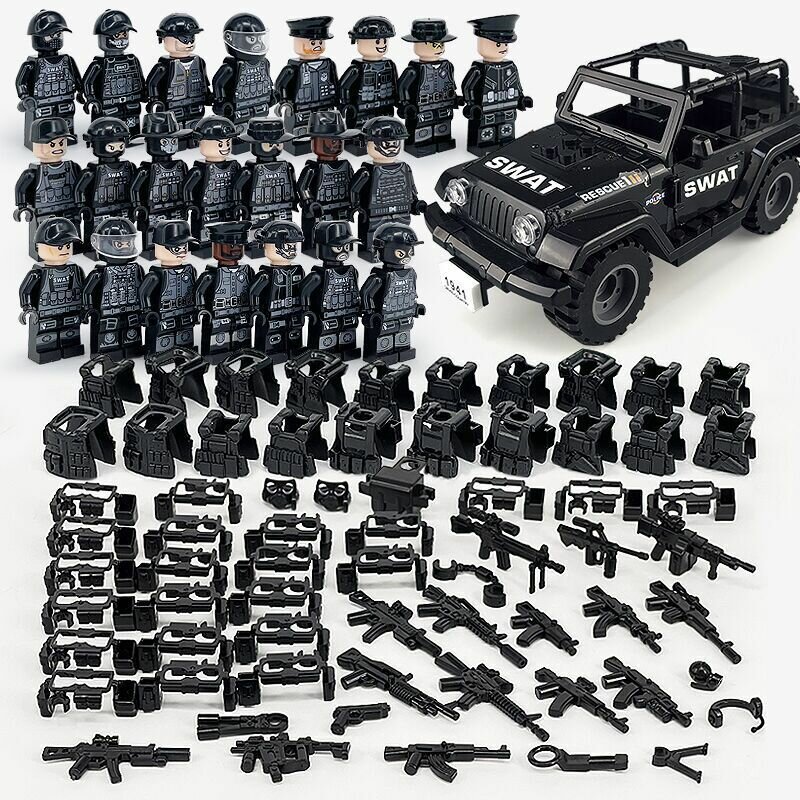 Набор лего солдатиков SWAT 22 солдат + 1 автомобиль / полиция / военные /