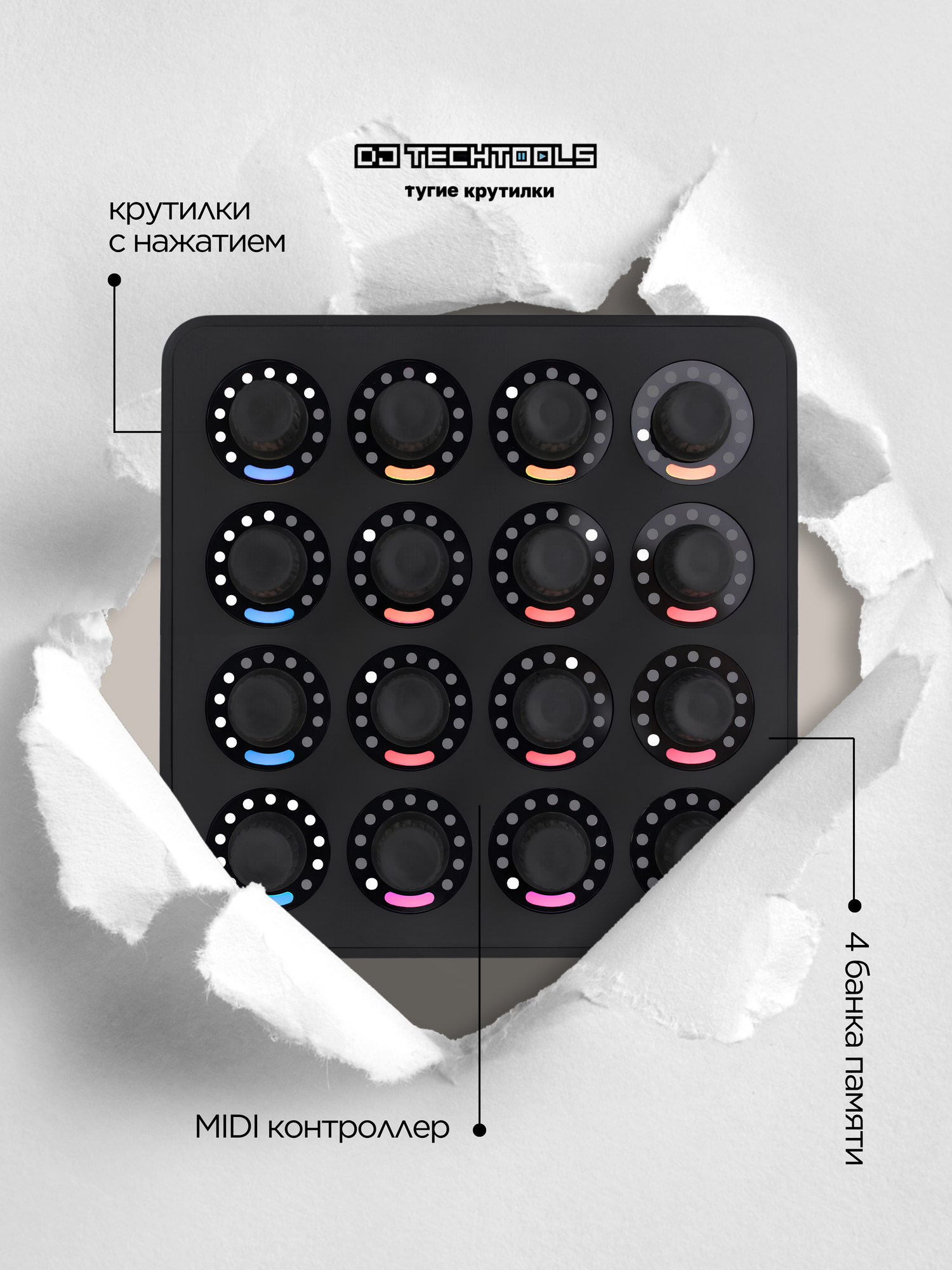 DJTechTools MIDI Fighter Twister миди контроллер