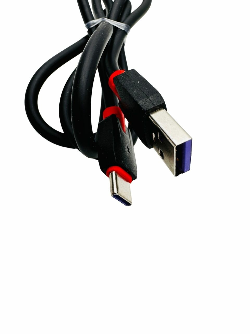 Кабель для зарядки смартфона USB Type-C черный 1 метр