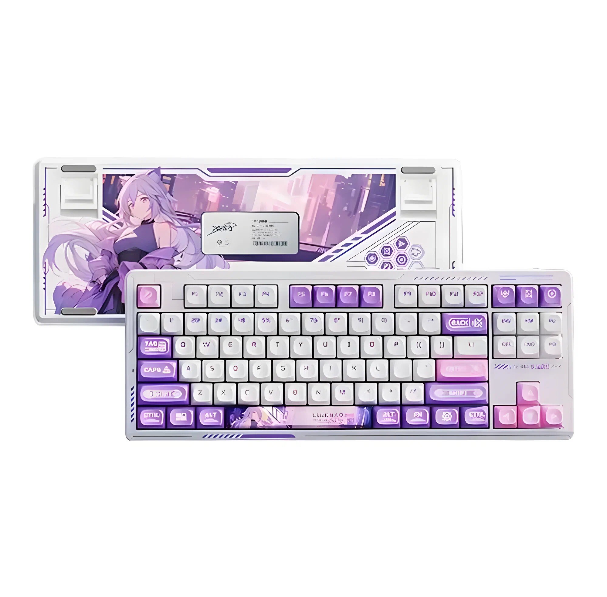 Клавиатура беспроводная механическая игровая Mavens "K87 Purple Girl" | Cherry MX 2 Green | подсветка RGB | Hot Swap