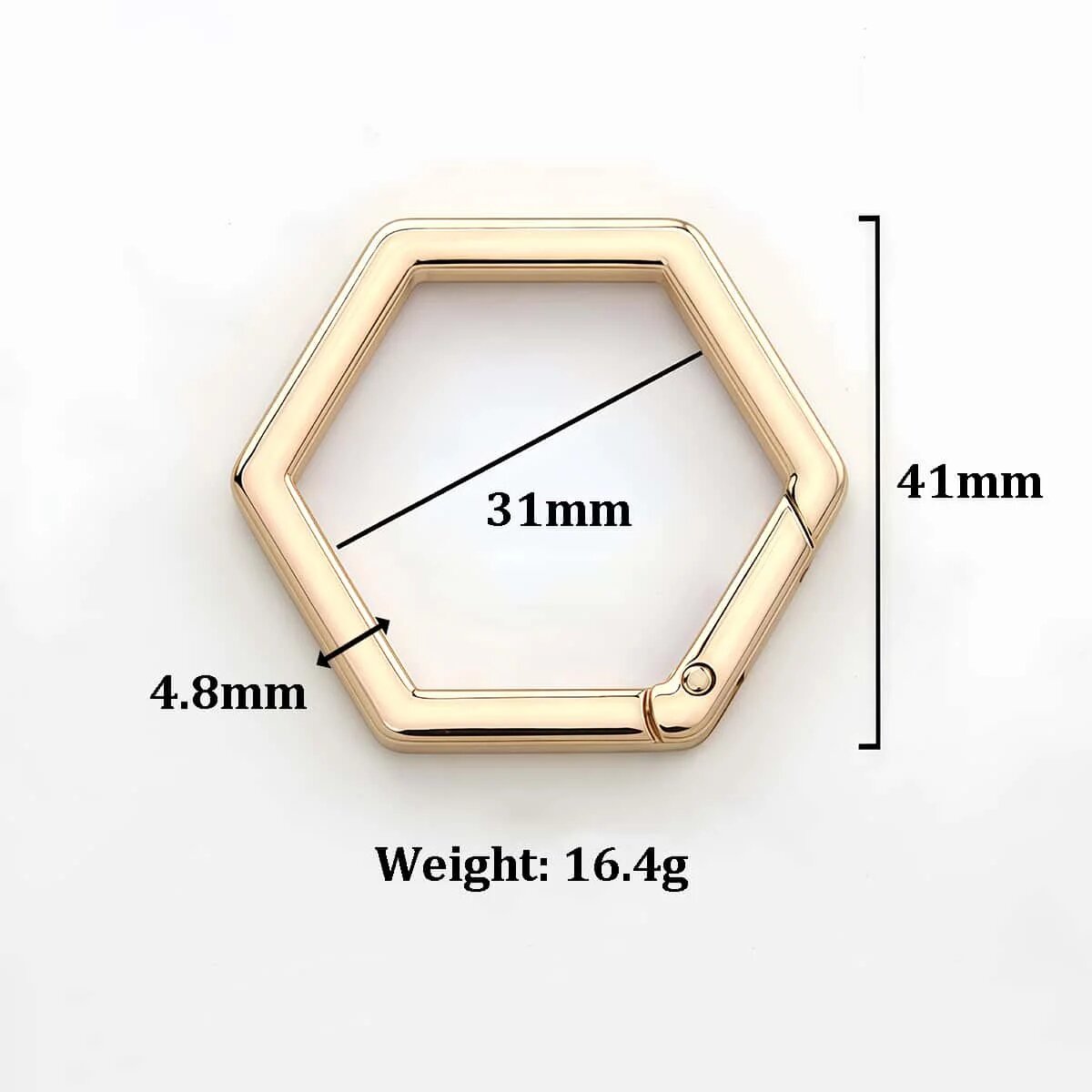 V-REX металлические шестигранные пружинные застежки 2 шт. Silver Color - 2pcs, Outer Diameter 41mm