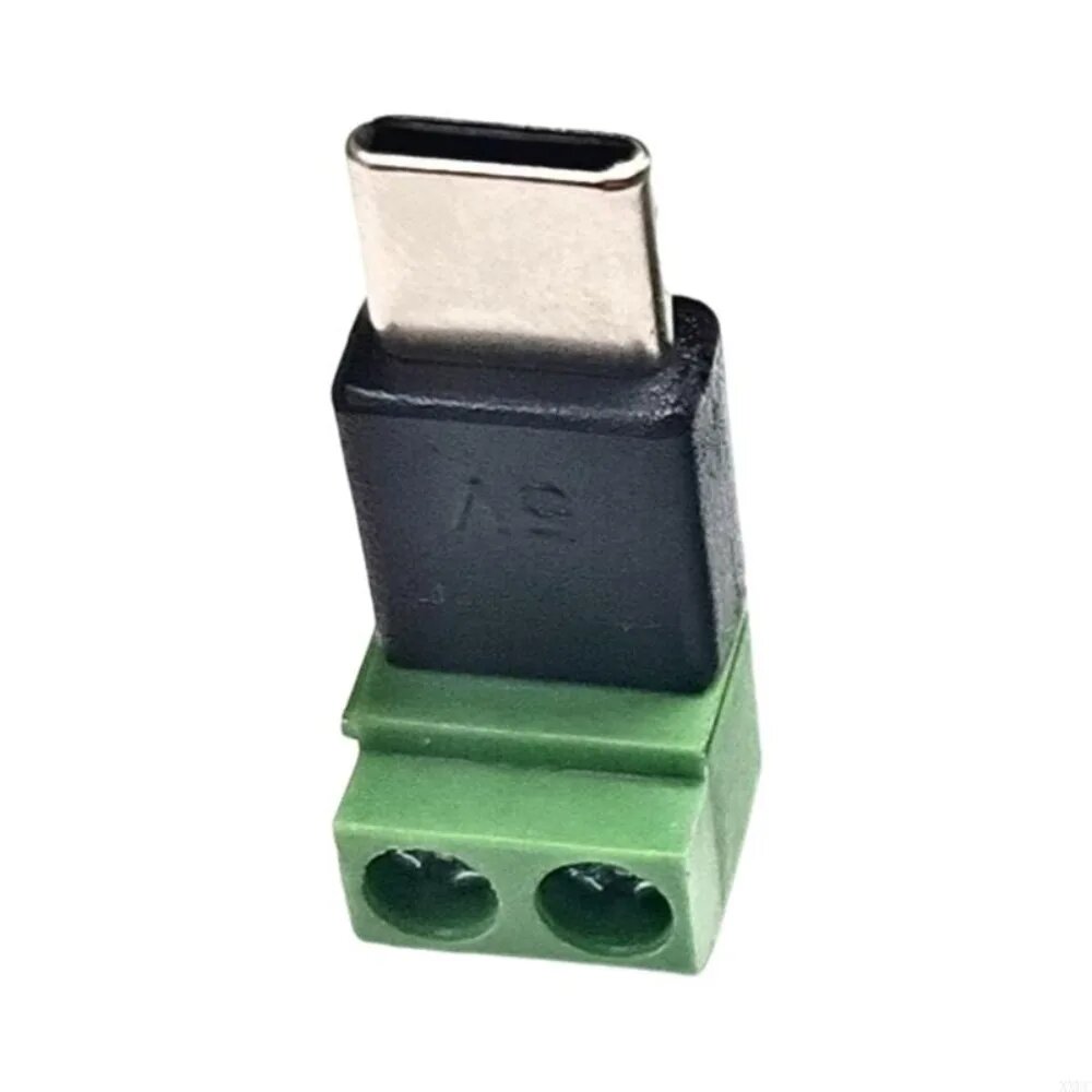 Адаптер Type-C на 2-контактный USB-C 5В зелёный