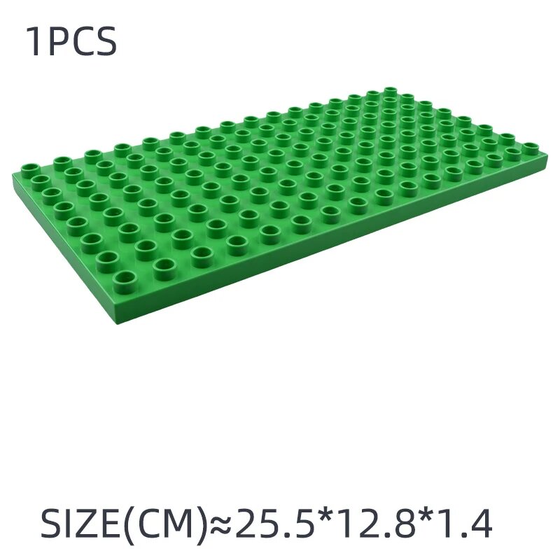 Зеленый пластиковый строительный блок 8x16