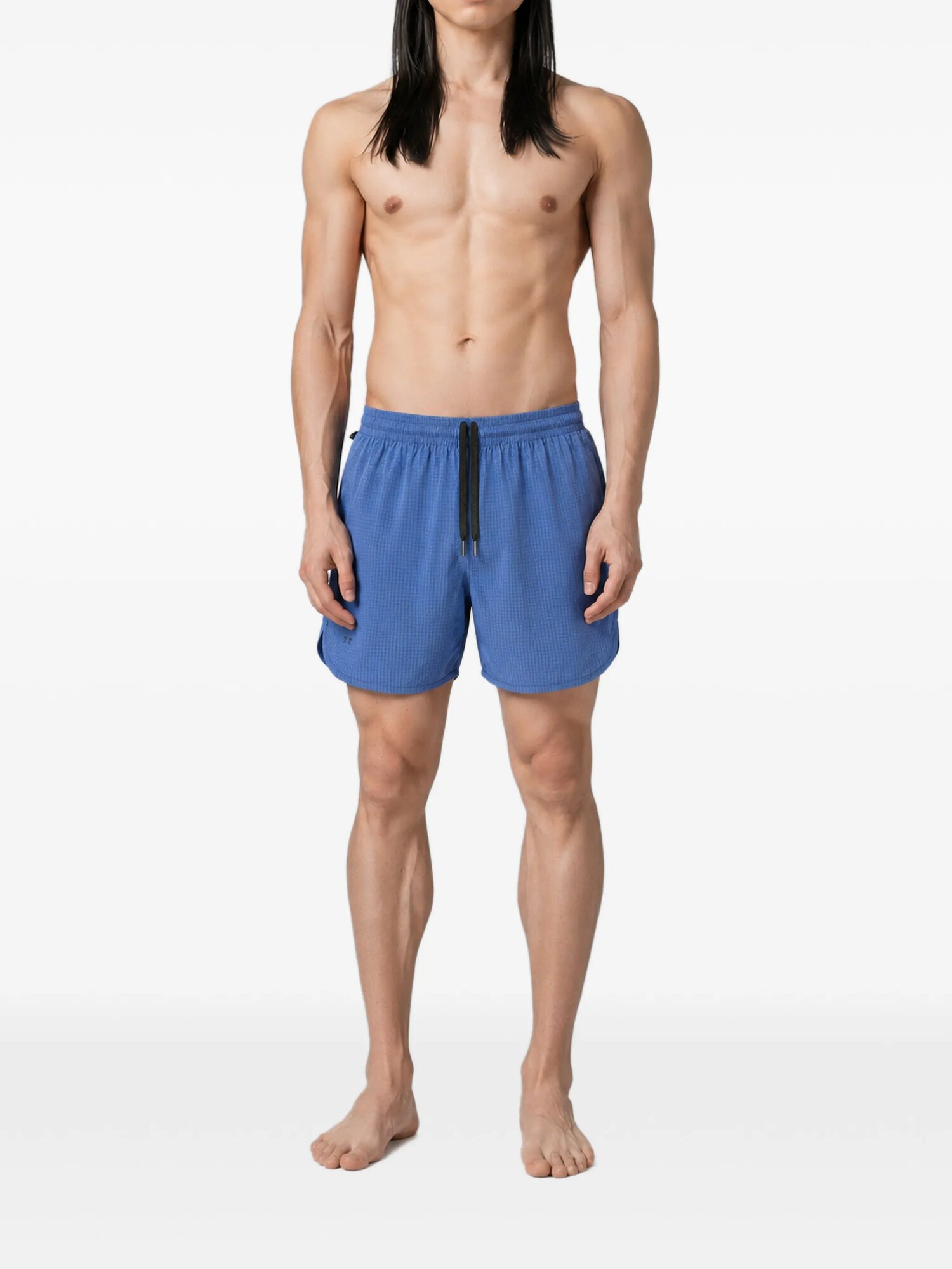 Шорты для плавания TRUE TRIBE Grid-pattern drawstring-waist swim shorts, размер 50, blue — фото 1