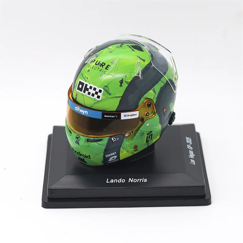 Модель шлема Spark 1:5 TEAM LANDO NORRIS US / Гран-при Лас-Вегаса 2025 Las Vegas GP 2025