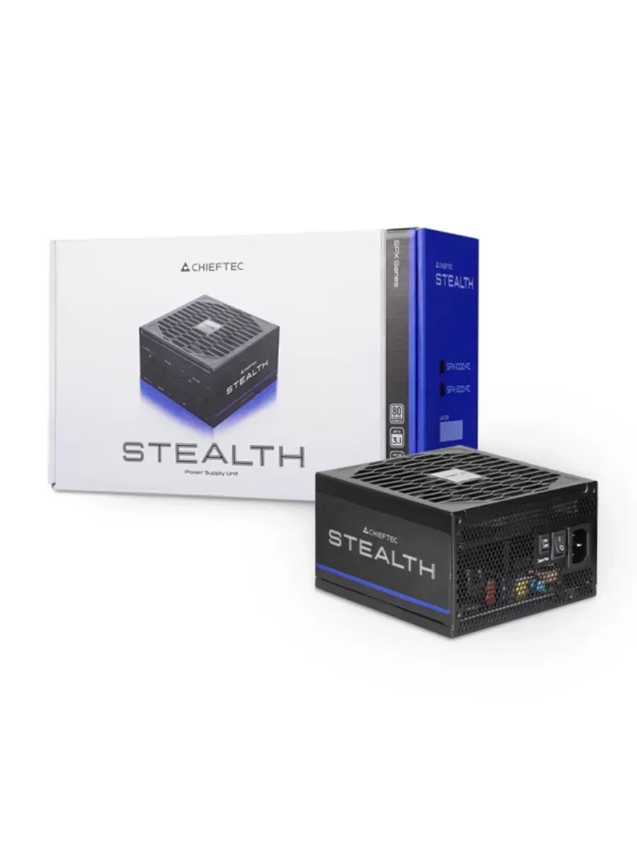 Блок питания Chieftec Stealth SPX-1000-FC ATX 3.1, 1000W, 80 PLUS PLATINUM черный