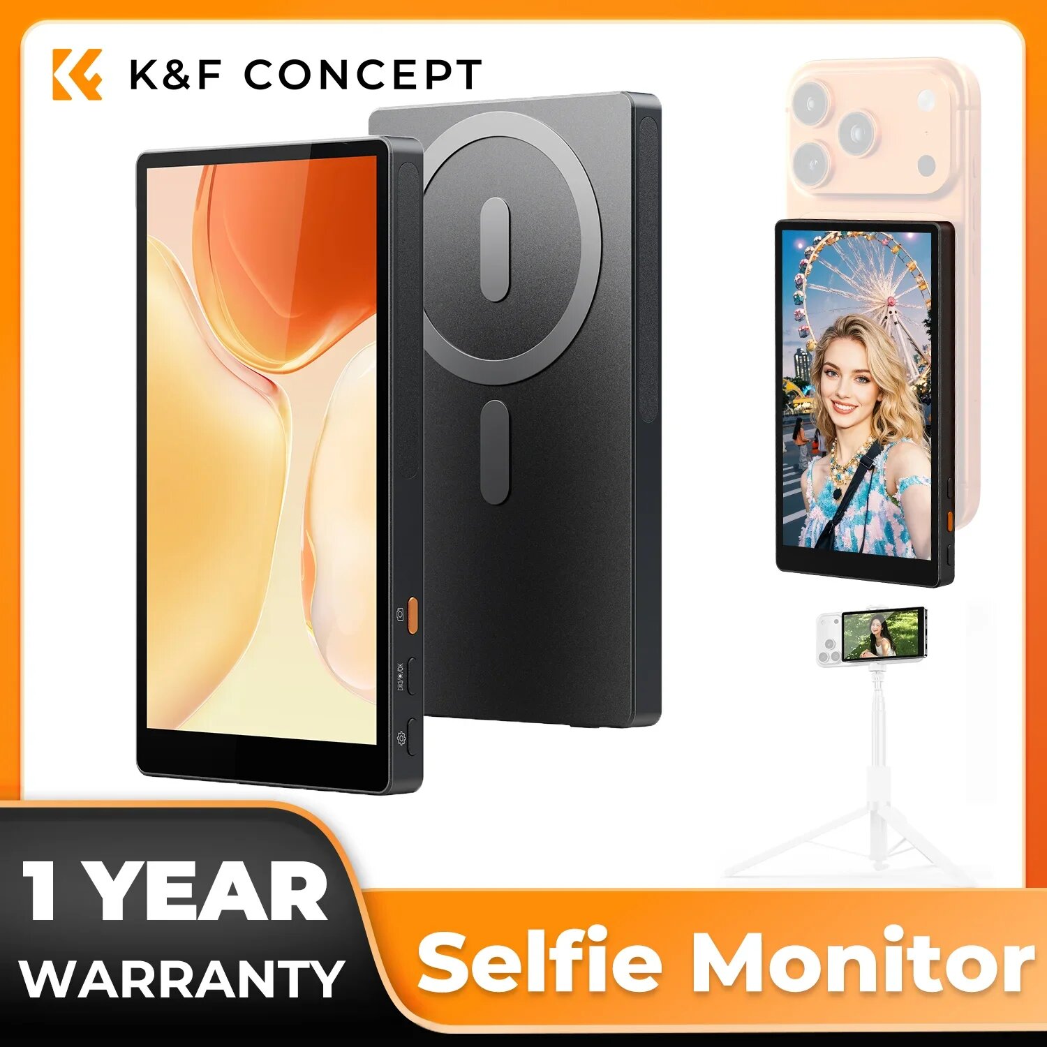 K&F CONCEPT Беспроводной магнитный монитор 5 дюймов для смартфона