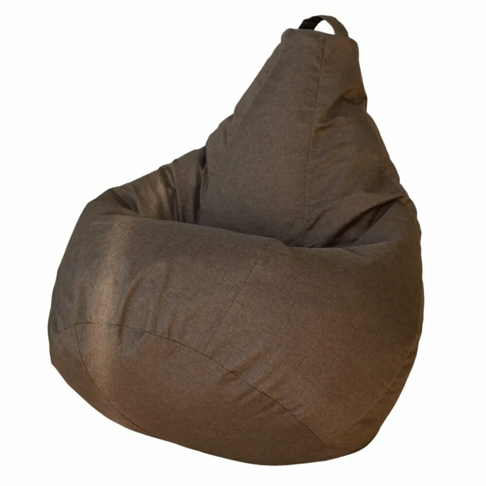 Bean-Bag Кресло-мешок Груша, Рогожка, Размер XXXL, коричневый