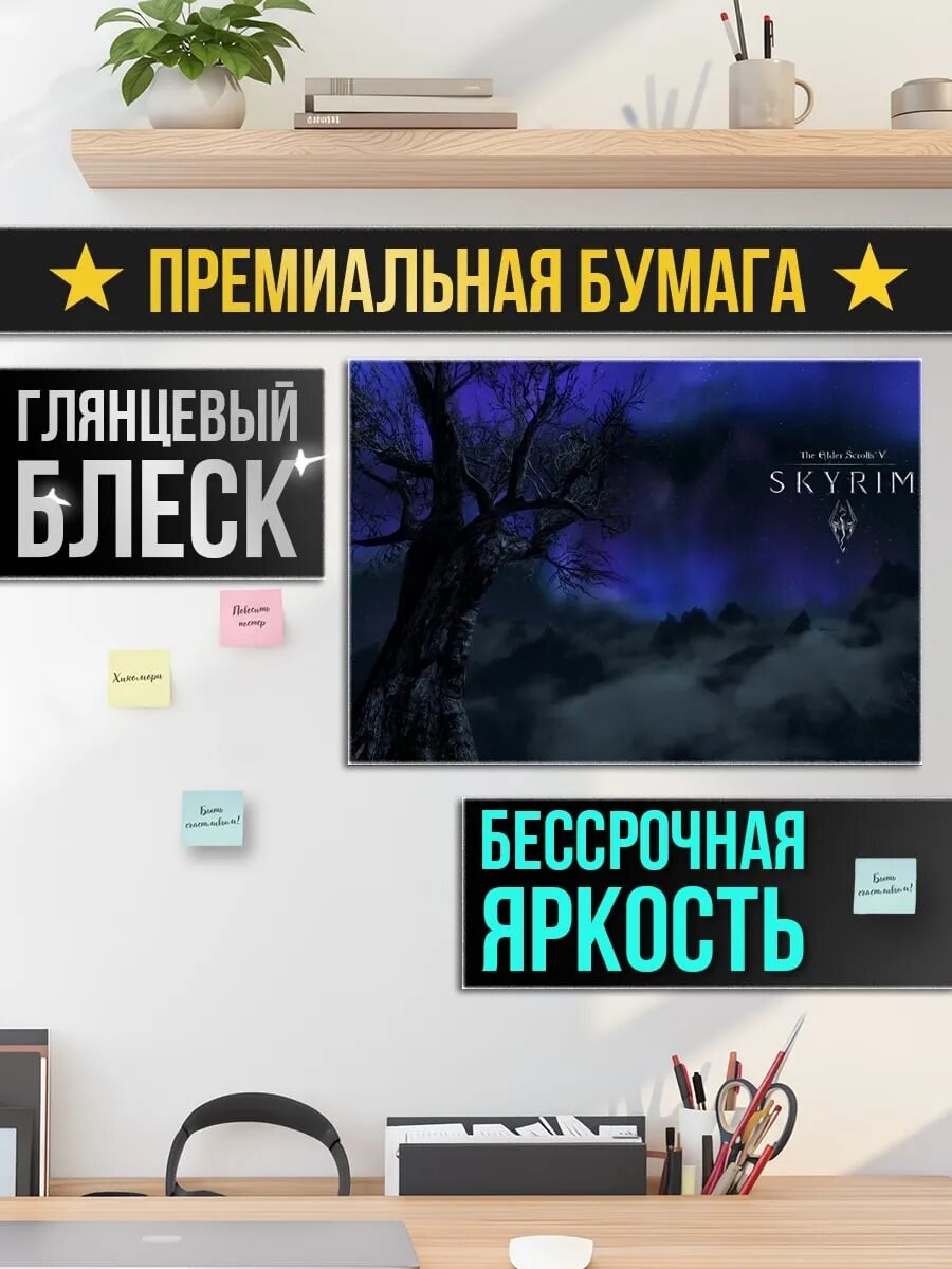 Плакат постер Логотип Skyrim — фото 1