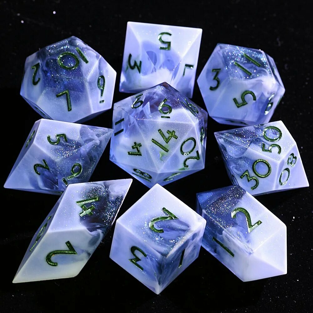 Наборы из 9 полиэдрических смоляных костей D&D: Звёздные Облака Ночью Dice Sets Dungeons & Dragons RPG