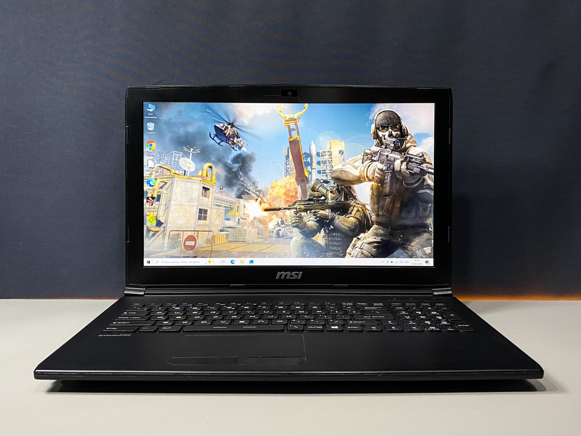 Ноутбук MSI 15.6"/Intel Core i7-7700HQ 2.80-3.80GHz/GTX1050-2Gb/8Gb/SSD256Gb
