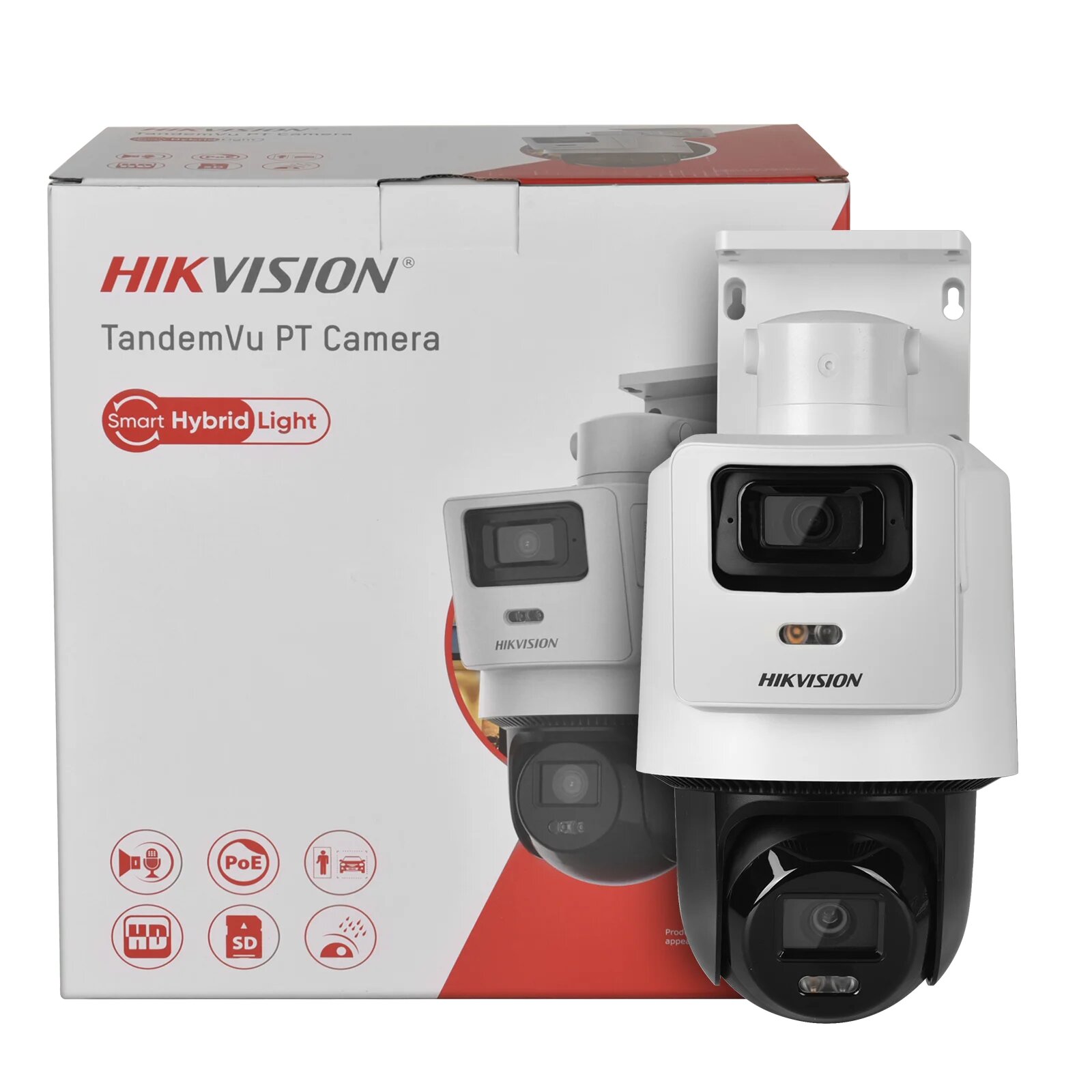 Камера сети Hikvision DS-2SE2C400MWG-E/14 POE Color TandemVu 4MP+4MP с фиксированным объективом PT, система видеонаблюдения Hik-Connect Smart Hybrid Light