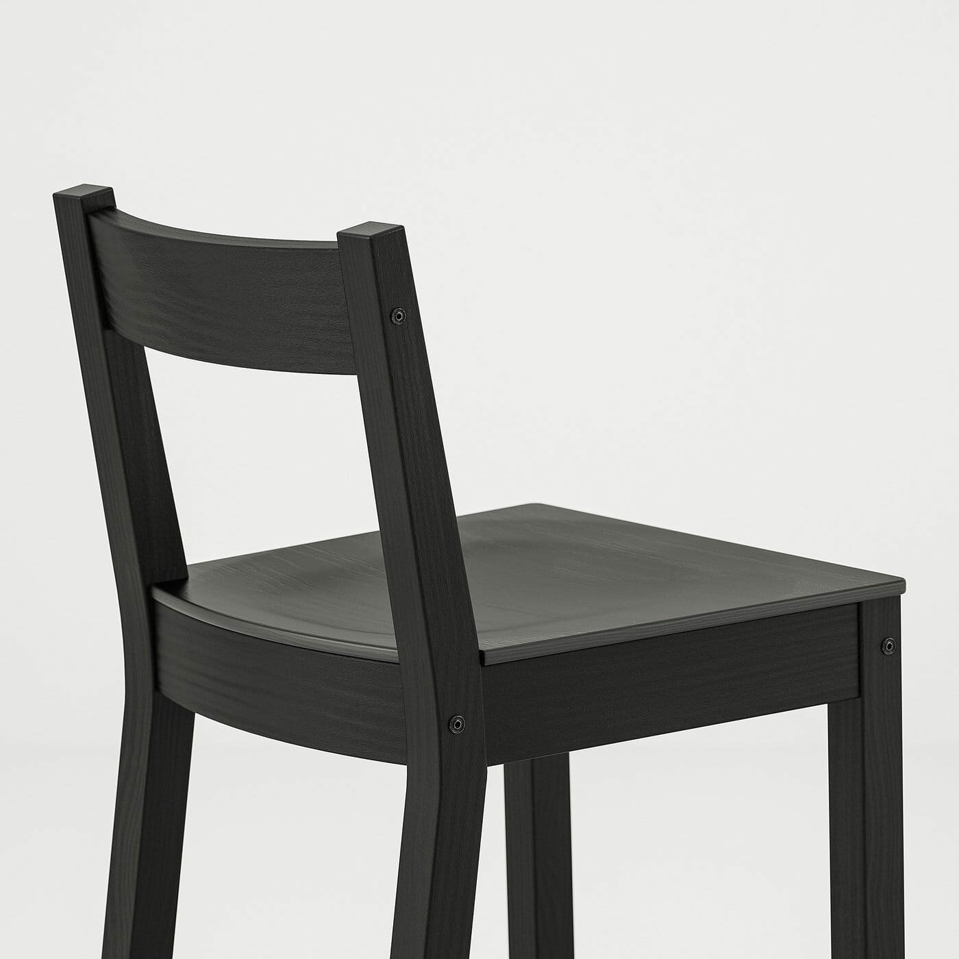 Барный стул IKEA NORDVIKEN, черный, 62 см