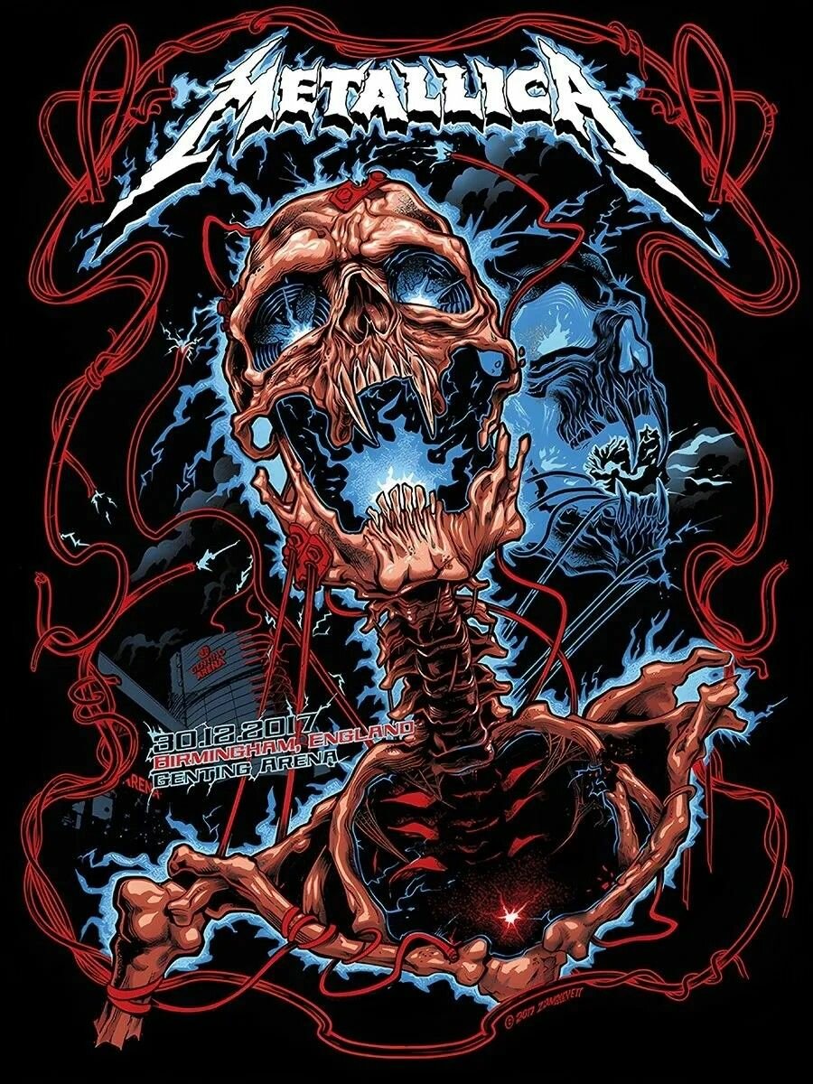 Постер для интерьера на стену (40х50 см). Группа Metallica, анонс тура