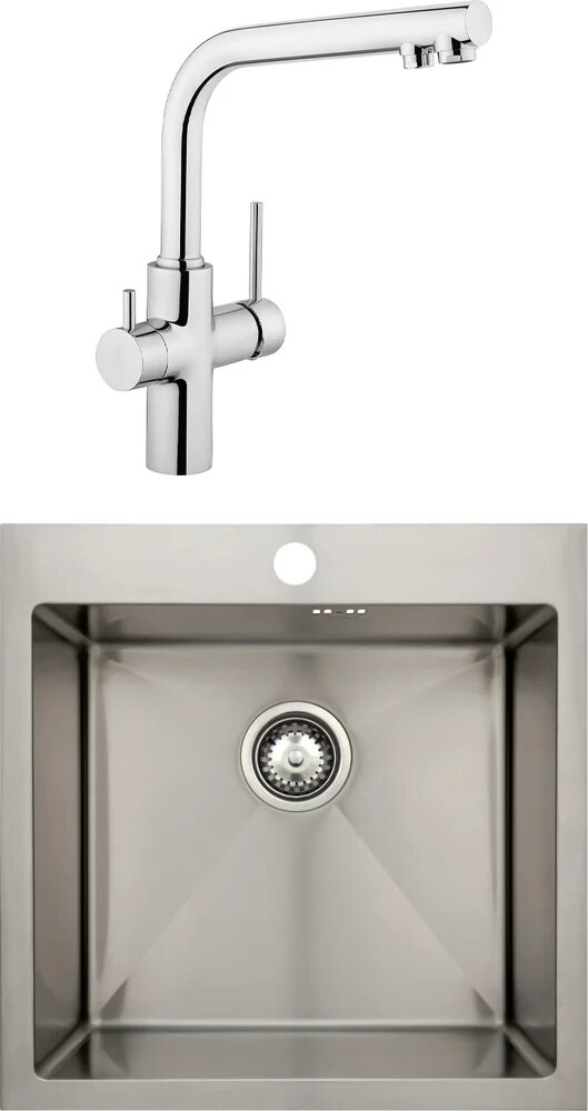 Комплект Мойка Seaman Eco Marino SMB-5151S / Смеситель VitrA Split A42144EXP
