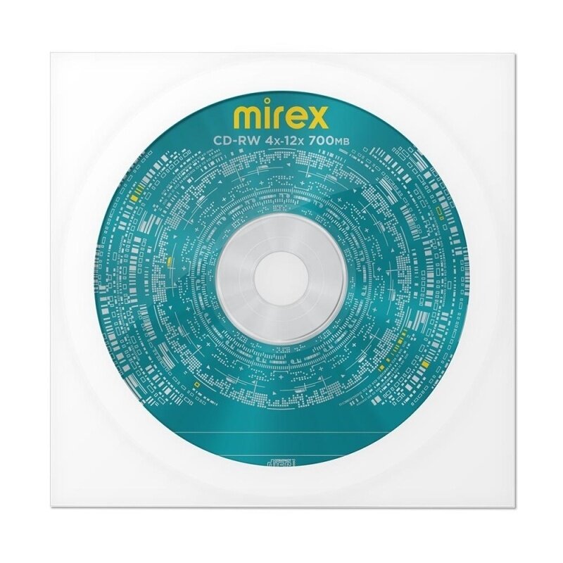 Носитель информации Mirex CD-RW, 700 Мб, 4x-12x, в конверте (UL121002A8C)