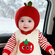 Пилотка  для детей, размер 3-24 months, red