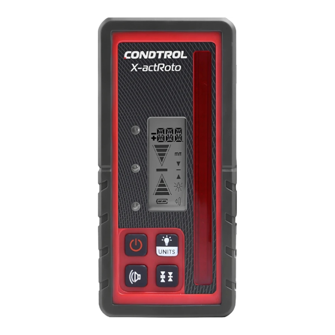 Приёмник для ротационных нивелиров Condtrol X-actRoto 7-1-033, диапазон 300 м, IP65, LCD-дисплей, красный