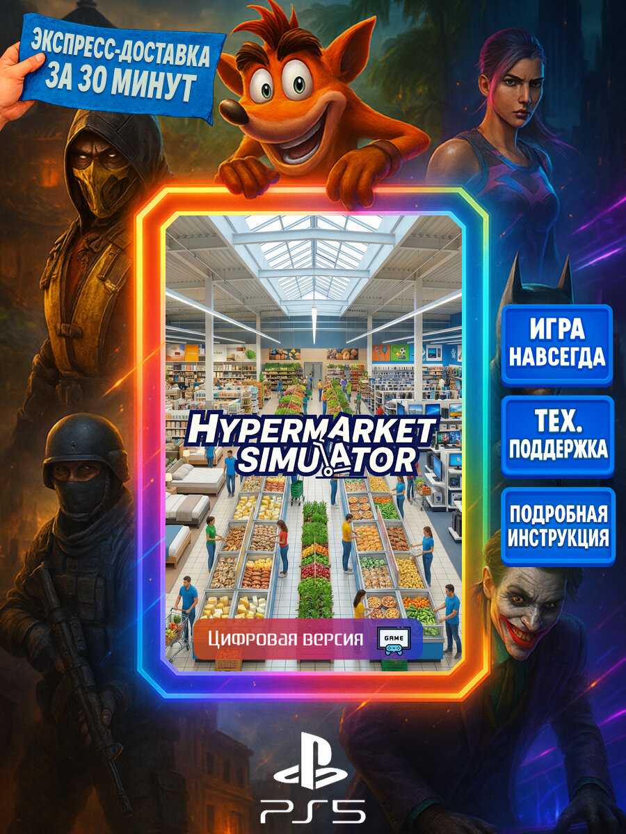 Hypermarket Simulator: Supermarket reimagined PS5 | Моментальная доставка | Английский язык | Симуляторы