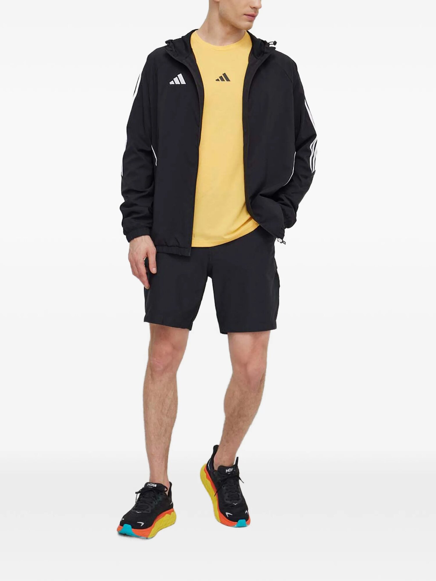 Куртка adidas Hooded logo-print jacket, размер 50 GER, black/black — фото 1