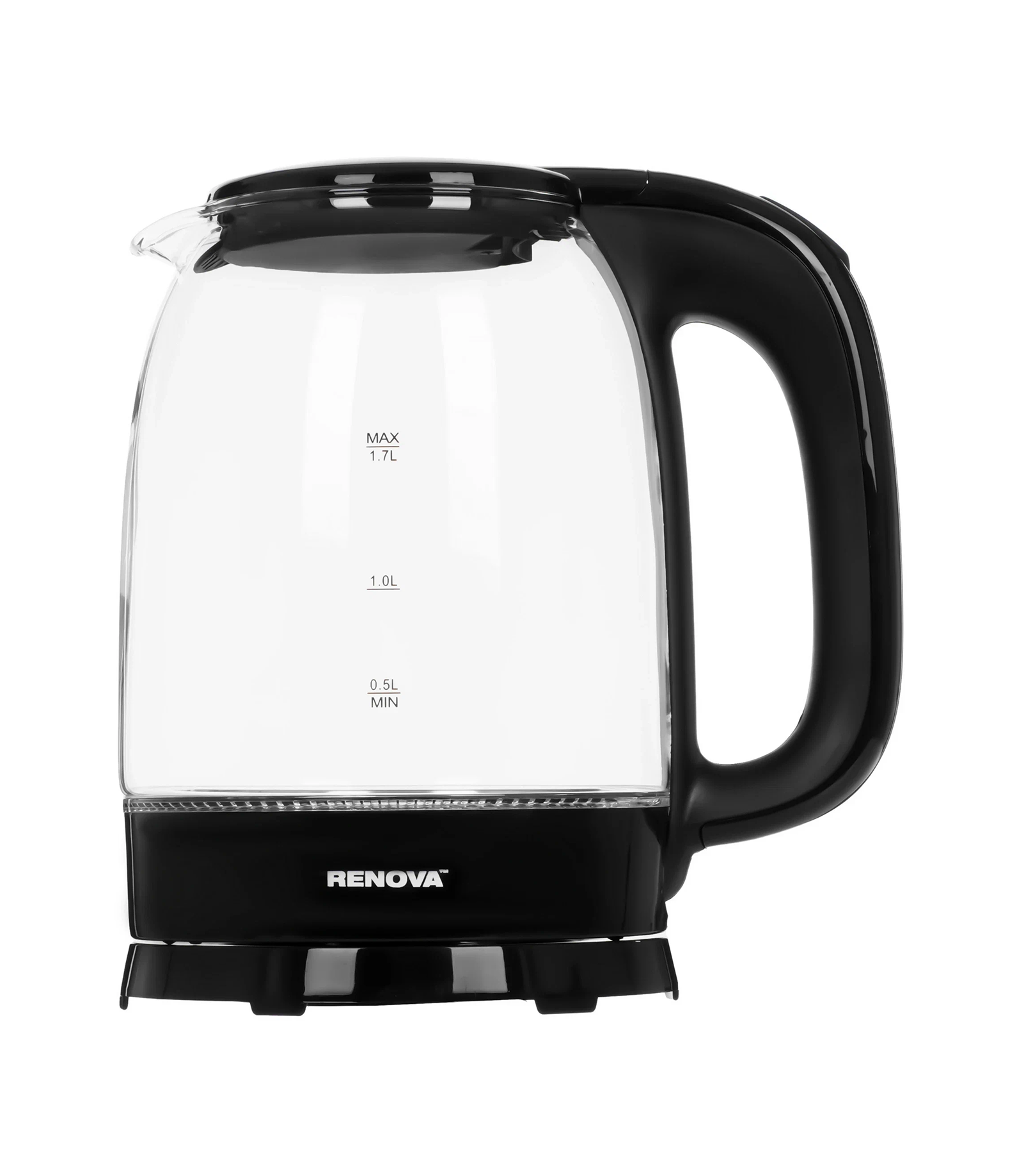 Электрический чайник Renova KT17G-03B, 2.2 кВт, 1.7 л, черный