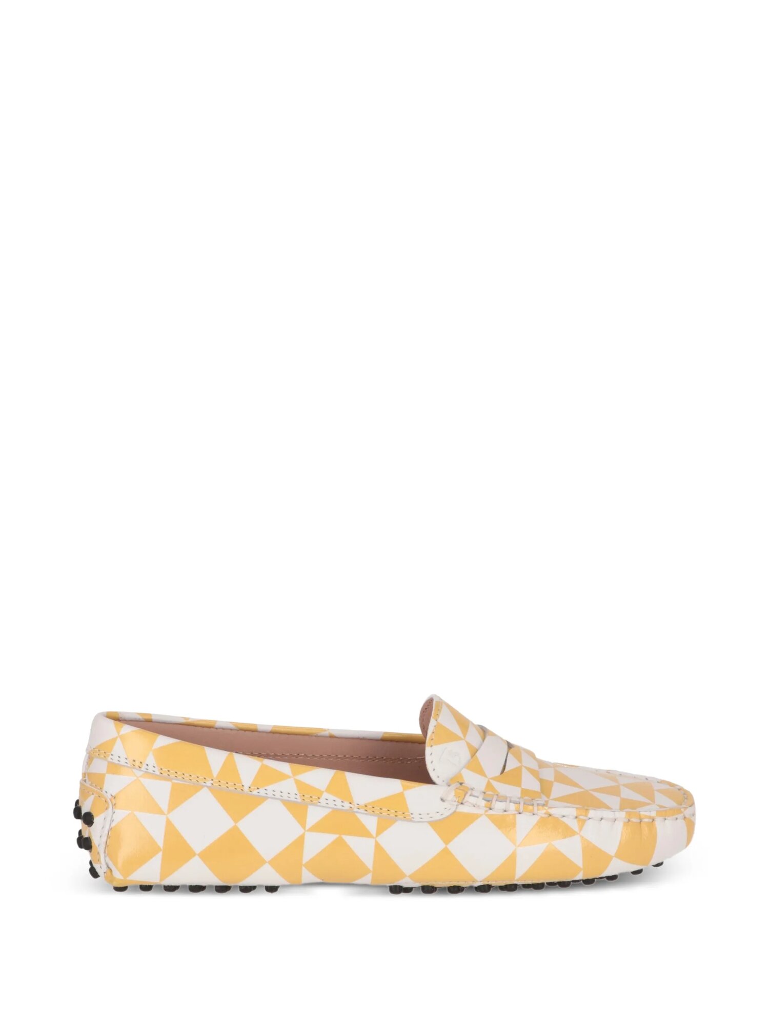 Лоферы Tod's Gommino geometric-print loafers, размер 35, yellow — фото 1