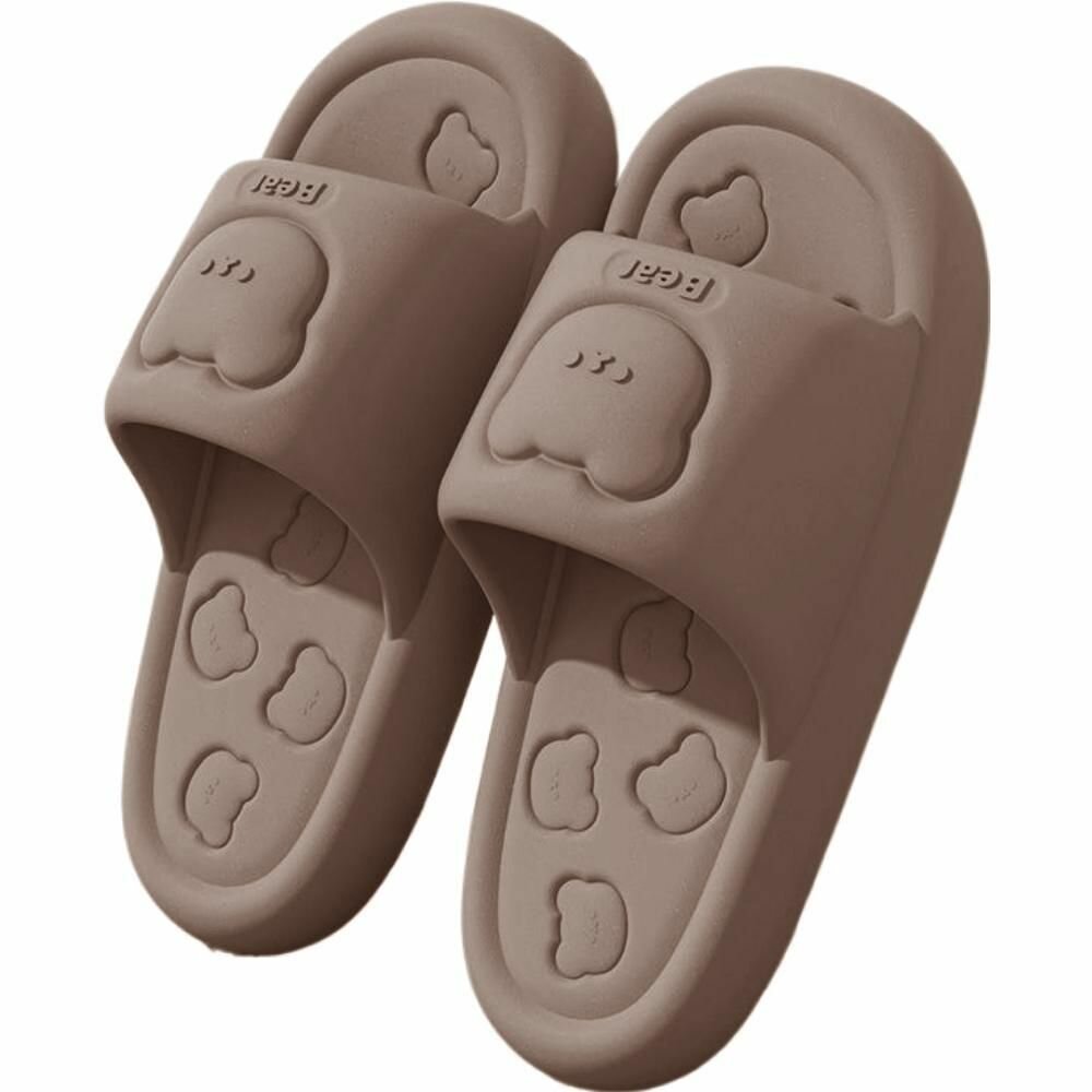 Тапочки, размер 42, кофейный