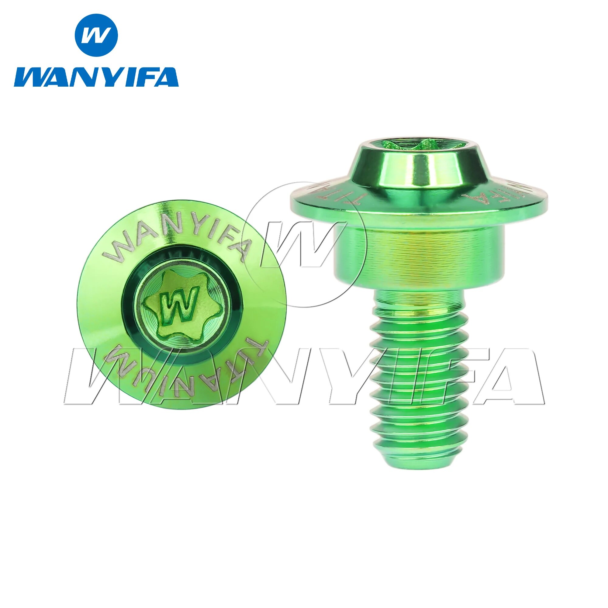 Wanyifa титановые ступенчатые болты M5/M6x11-22 мм Torx Зеленый, Green, M6x20(D20 d9.8 h7)