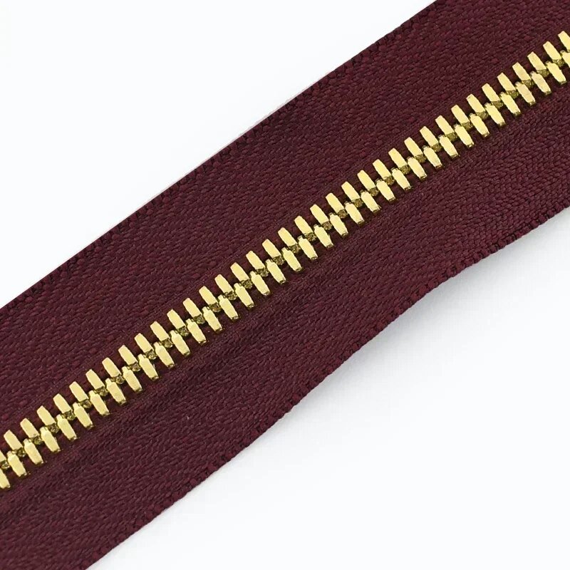 Металлические молнии Meetee 5#, 1/2/3/4/5 ярдов G179-Gold, 1Yard