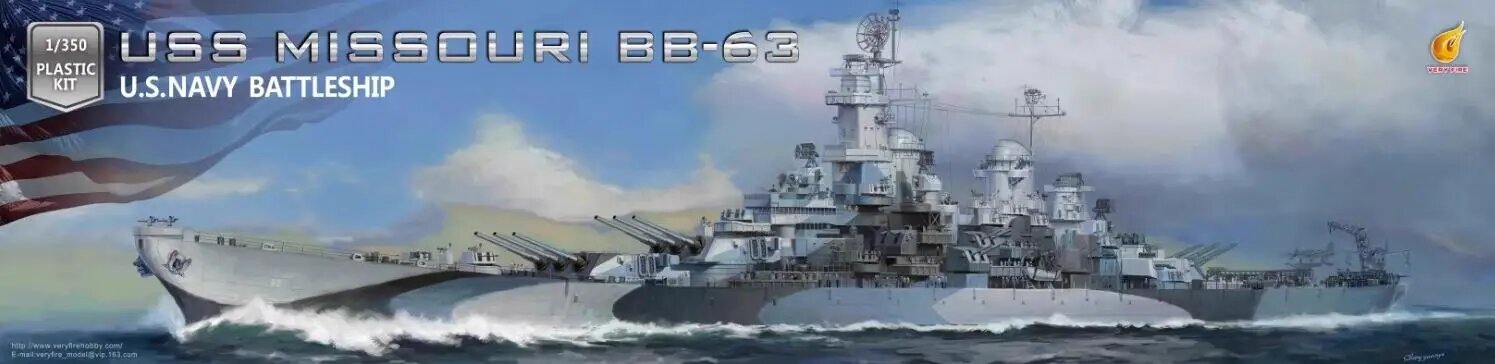 Модель корабля Very Fire VF350909 1/350 USS Navy Battleship BB-63 Missouri
