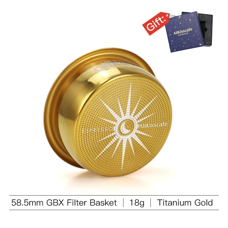 Прецизионный фильтр-корзина из нержавеющей стали ALIKISSCAFE для portafilter 58.5mm GBX 18g (GD)