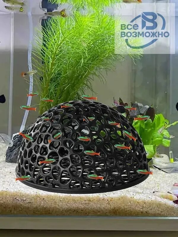 Декоративная пещера для креветок и рыб в аквариуме, укрытие из безопасного материала