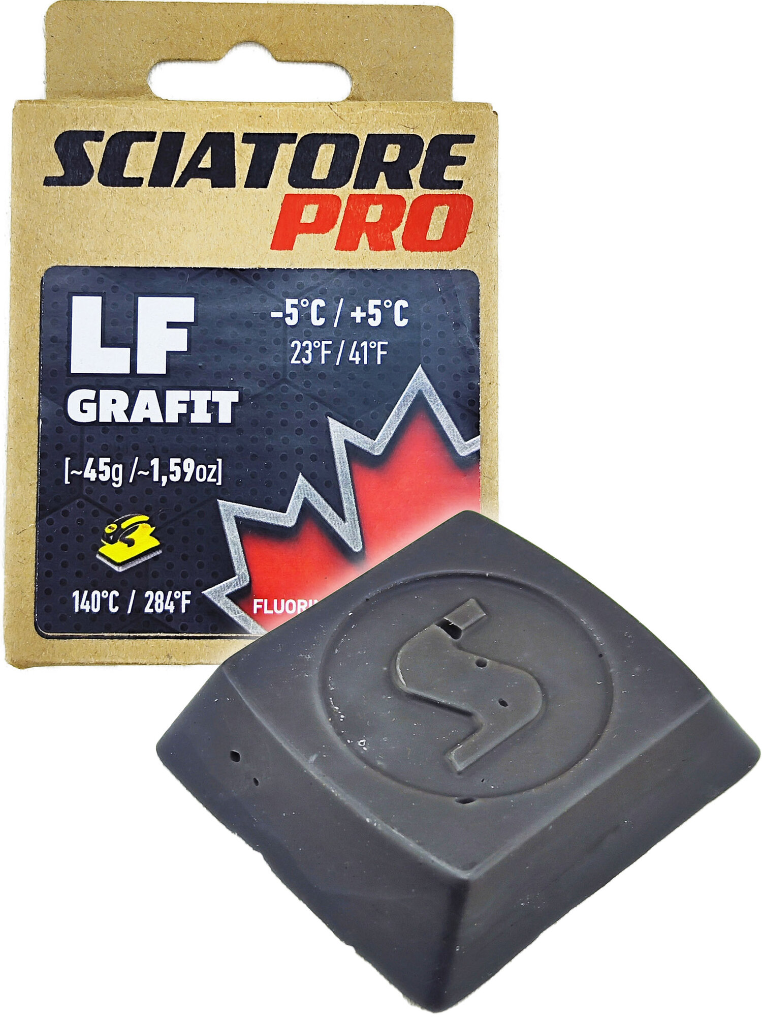Парафин лыжный Sciatore Pro LF GRAFIT 45гр. черный 5°.-5°