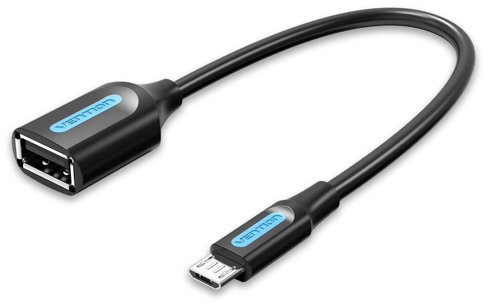 Адаптер переходник Vention OTG USB 2.0 AF/micro B 5pin - 0.15м CCUBB
