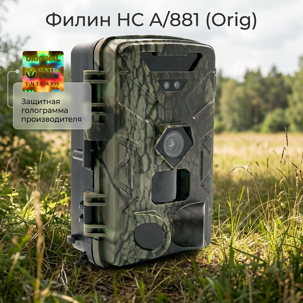 Фотоловушка 4K для охоты и охраны Филин HC A-881 с датчиком