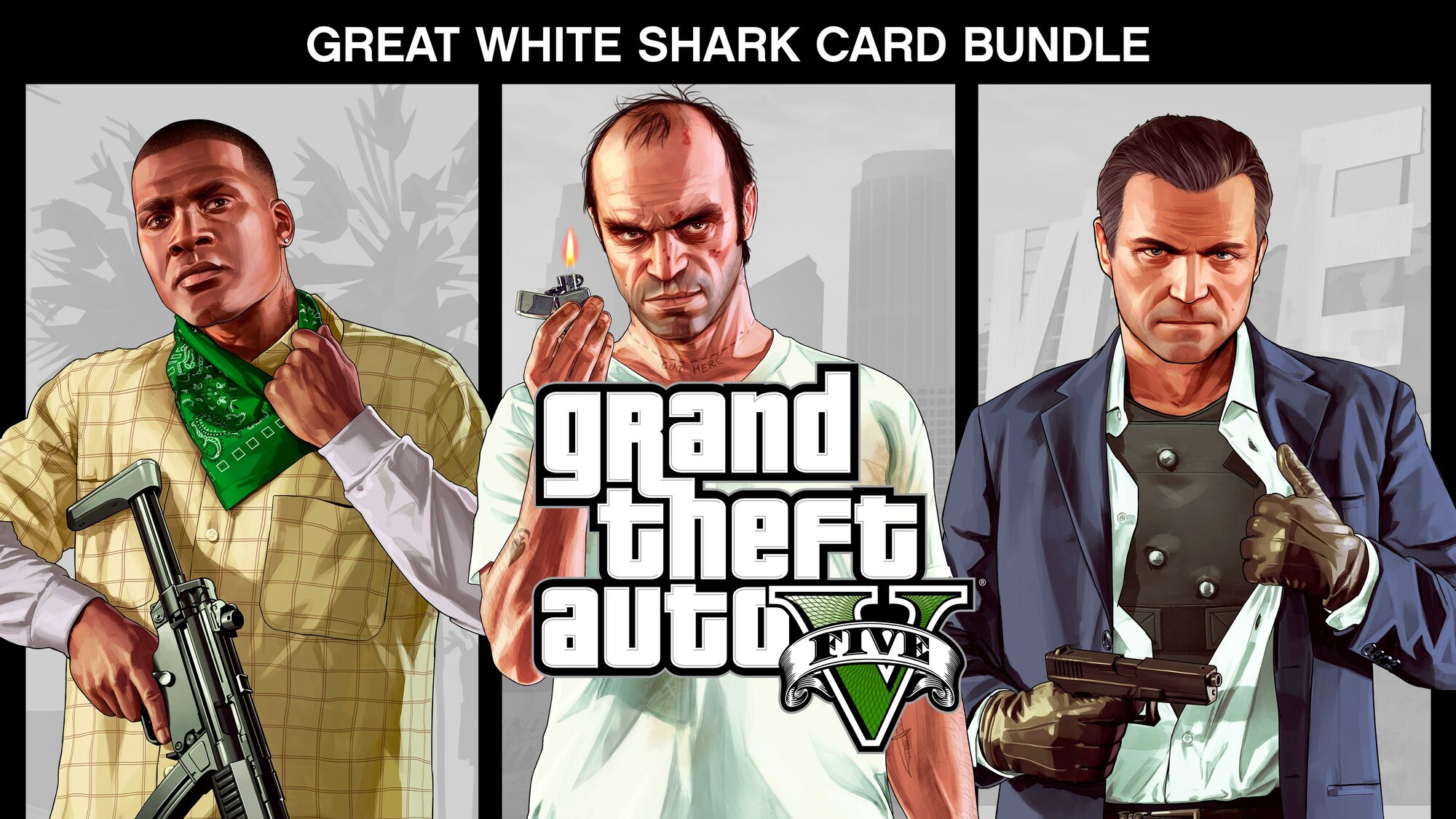 Игра Grand Theft Auto V and Great White Shark Card Bundle (GTA 5) — Xbox Series X|S — Цифровая версия