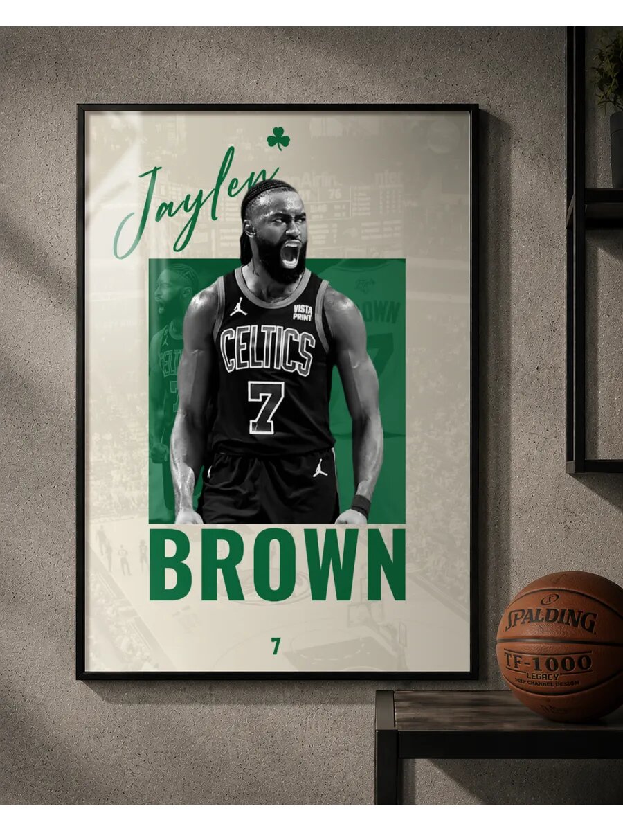 Постер NBA Jaylen Brown A3 42X29.7см Джейлен Браун