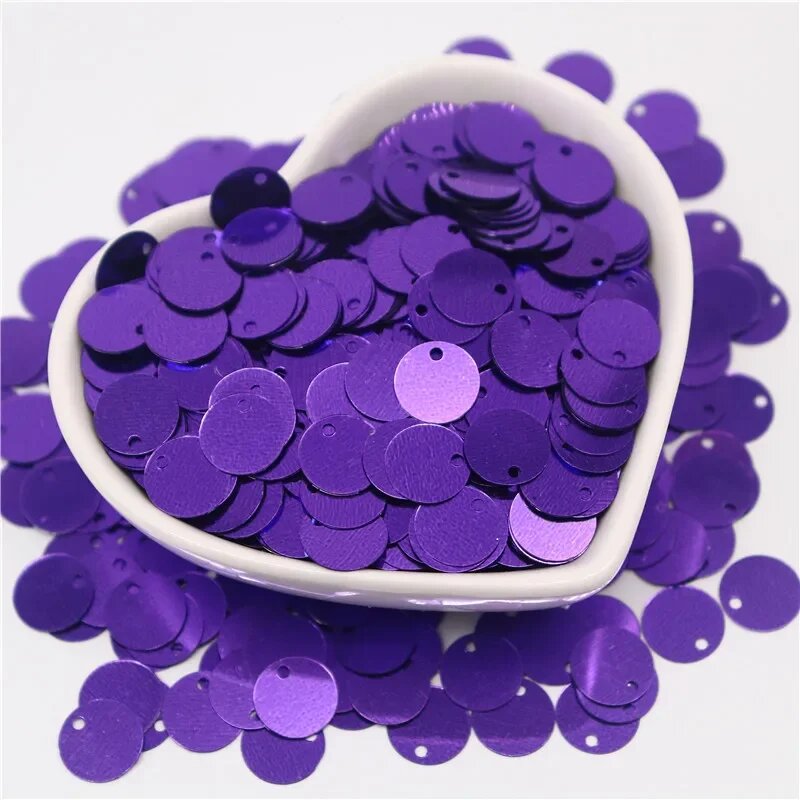 Блестки ПВХ круглой формы 10/15/20/25/30 мм Фиолетовый, 20mm20gram, purple
