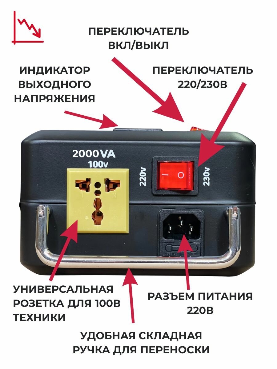 Понижающий трансформатор 220в/230в-100в — фото 1
