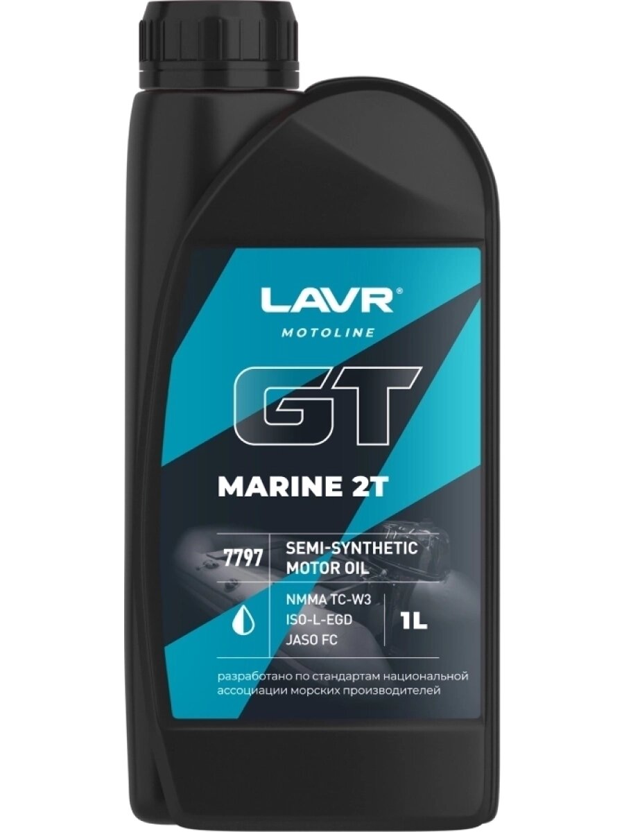 Моторное масло GT MARINE 2Т FC LAVR MOTOLINE, 1 л / Ln7797